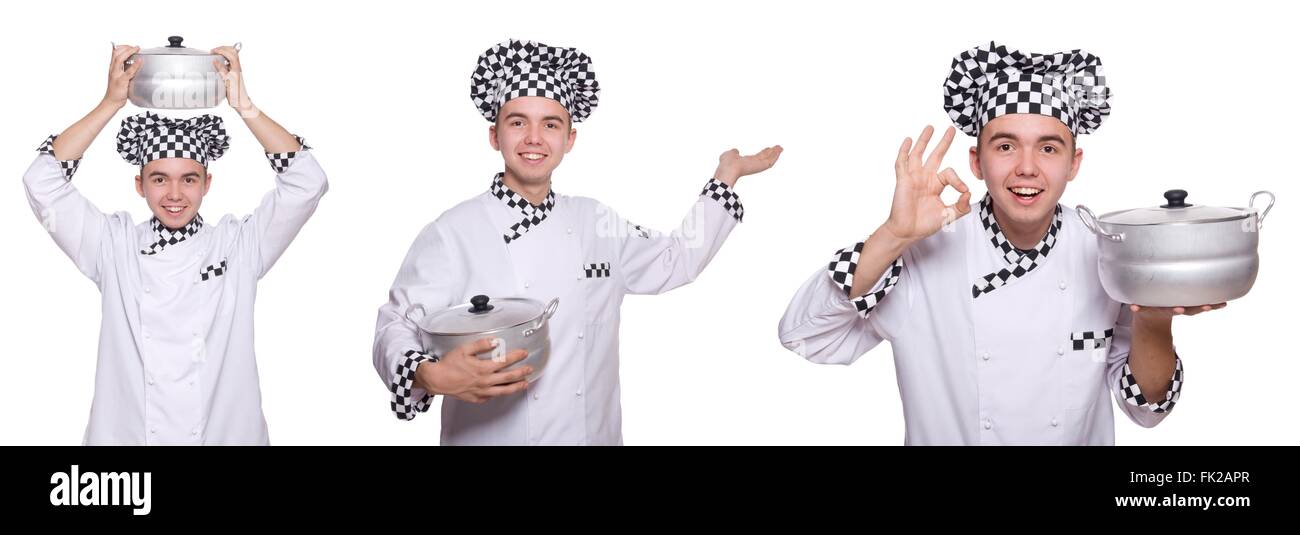 Set of photos with funny cook Stock Photo - Alamy