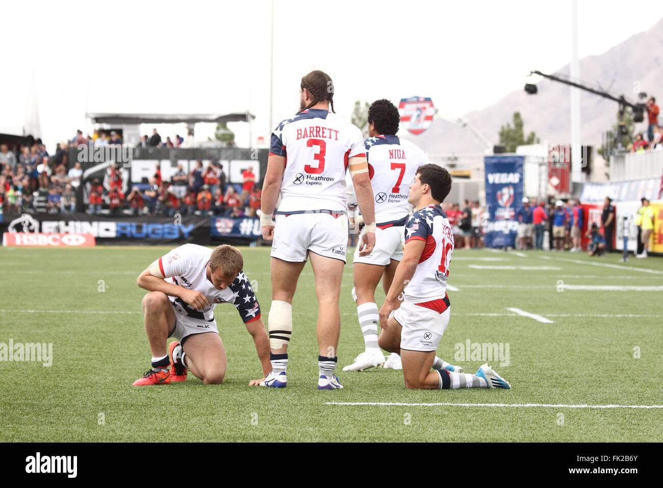 Las Vegas, NV, USA. 5th Mar, 2016. Ben Pinkelman, Danny Barrett, Folau ...