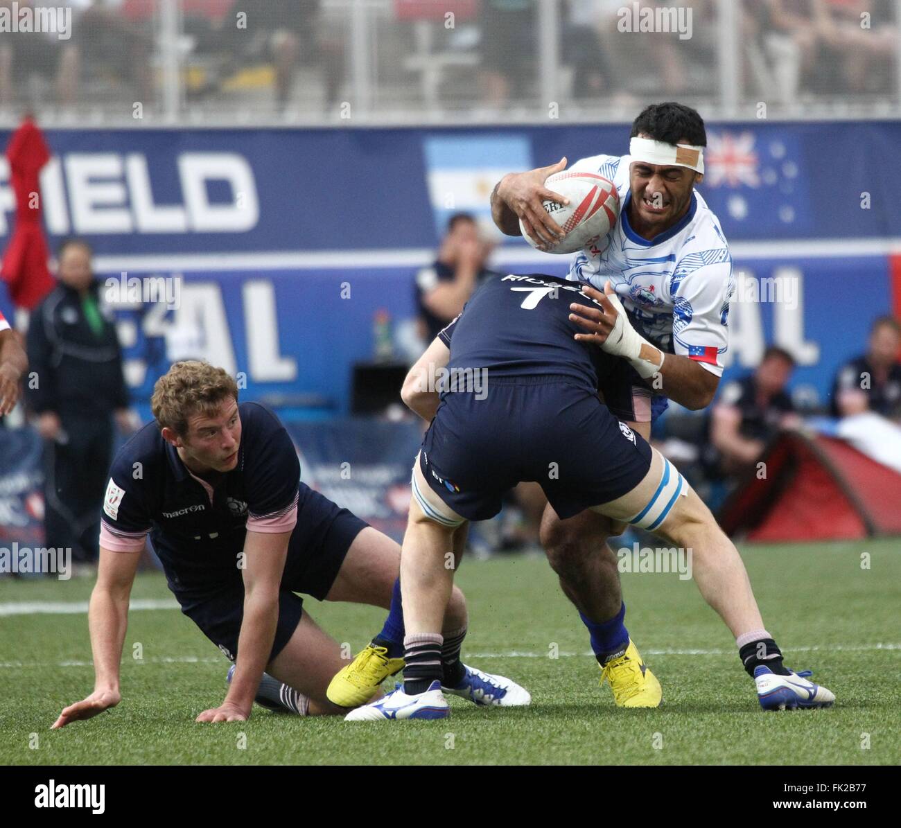 Las Vegas, NV, USA. 5th Mar, 2016. Jamie Farndale of Scotland, Alefosio ...