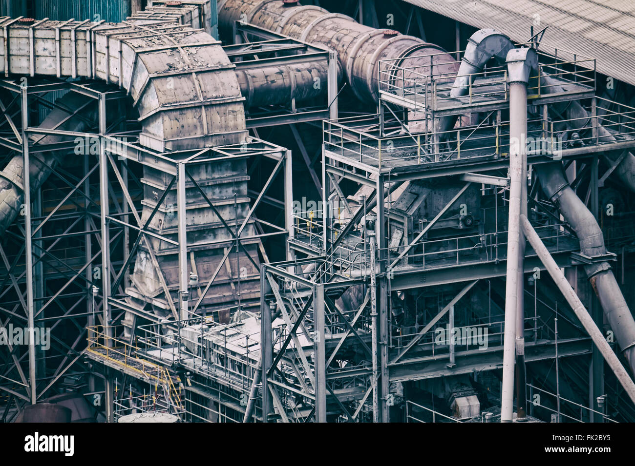 industry building background with pipes Stock Photo - Alamy