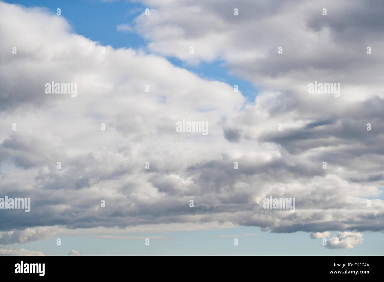Winter cumulus clouds in England, UK Stock Photo - Alamy