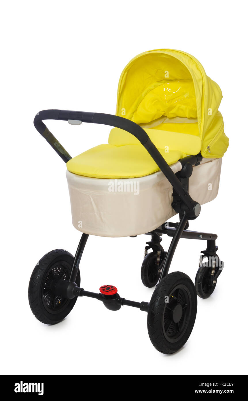Child pram isolated on the white background Stock Photo - Alamy