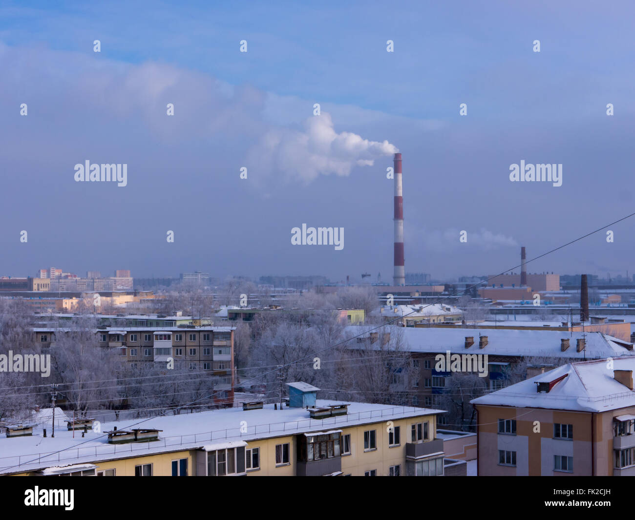 The city outdoor Factory chimneys Stock Photo - Alamy