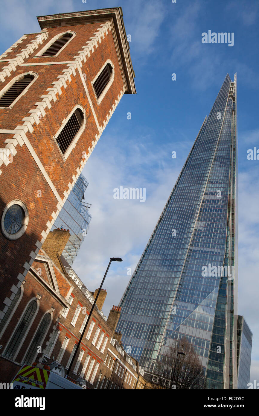 The Shard Building with the Old Operating Theatre Museum in the ...