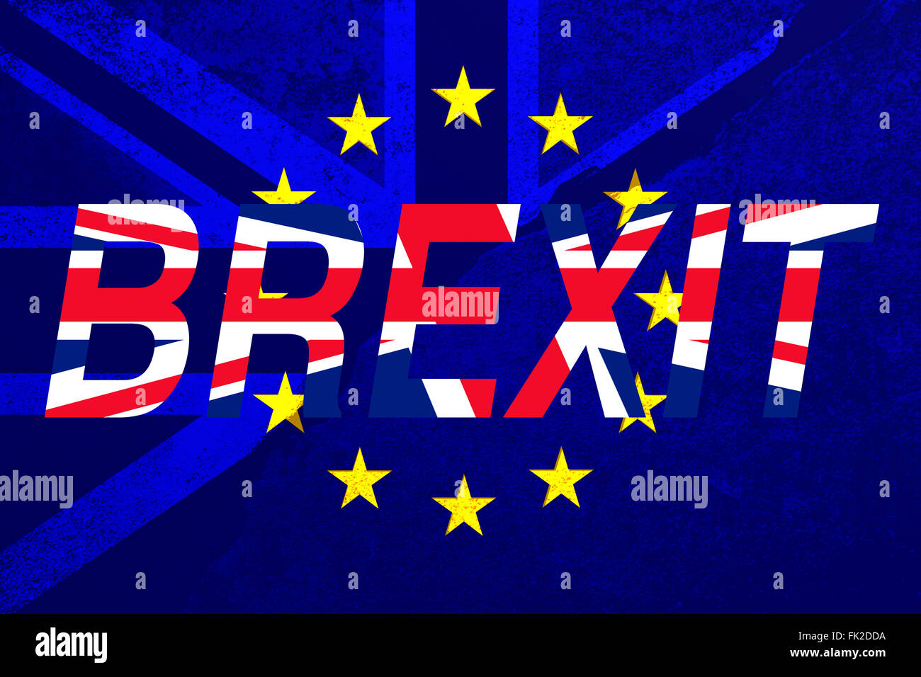 Brexit: Flags of the United Kingdom and the European Union to ...