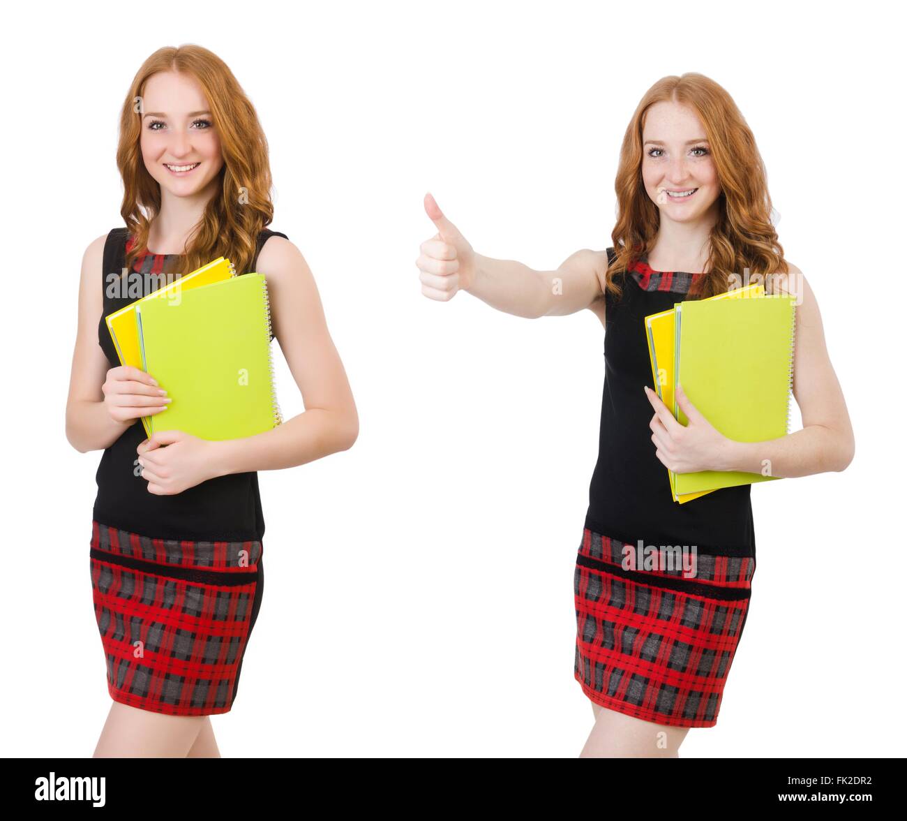 Young student in various poses isolated on white Stock Photo - Alamy