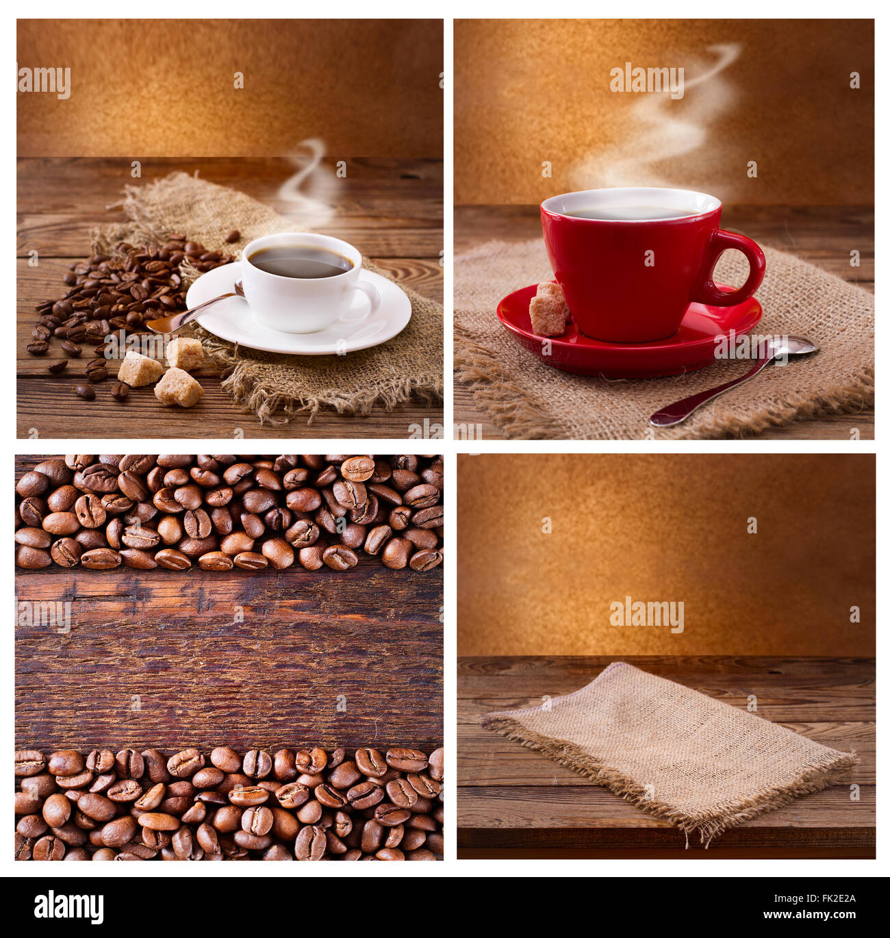 Set of modern posters with coffee backgrounds. Trendy hipster templates ...