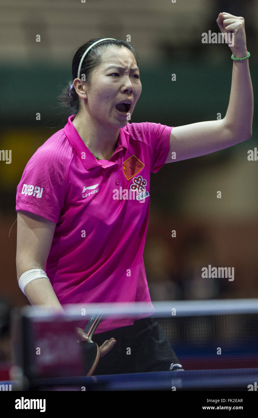 Kuala Lumpur, Malaysia. 6th Mar, 2016. Li Xiaoxia of China's women's ...