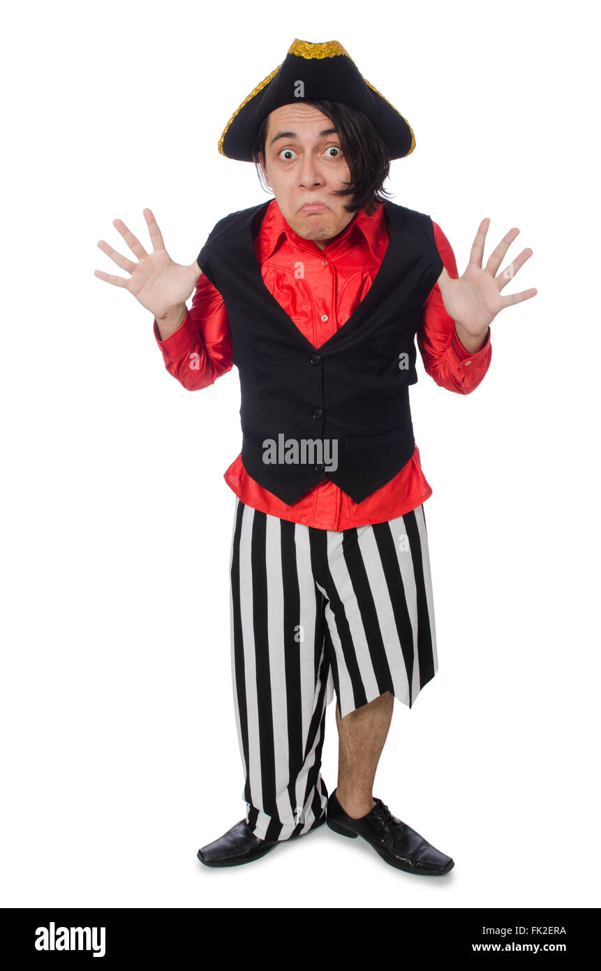 Funny pirate isolated on the white Stock Photo - Alamy