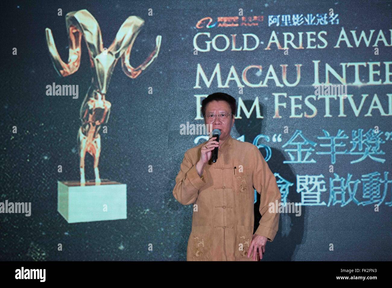 Macao, March 6. 8th Mar, 2016. Hong Kong cinematographer Arthur Wong ...