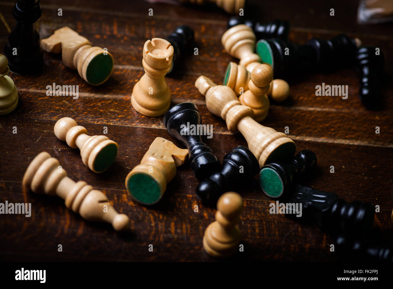 Close-up image of a chess board with chess pieces Stock Photo - Alamy