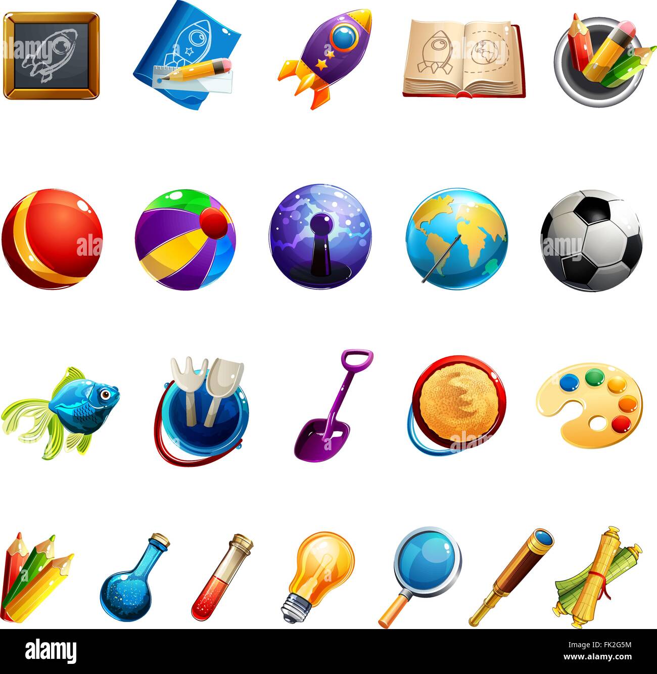 Kids Toys And Objects Stock Vector Image & Art - Alamy