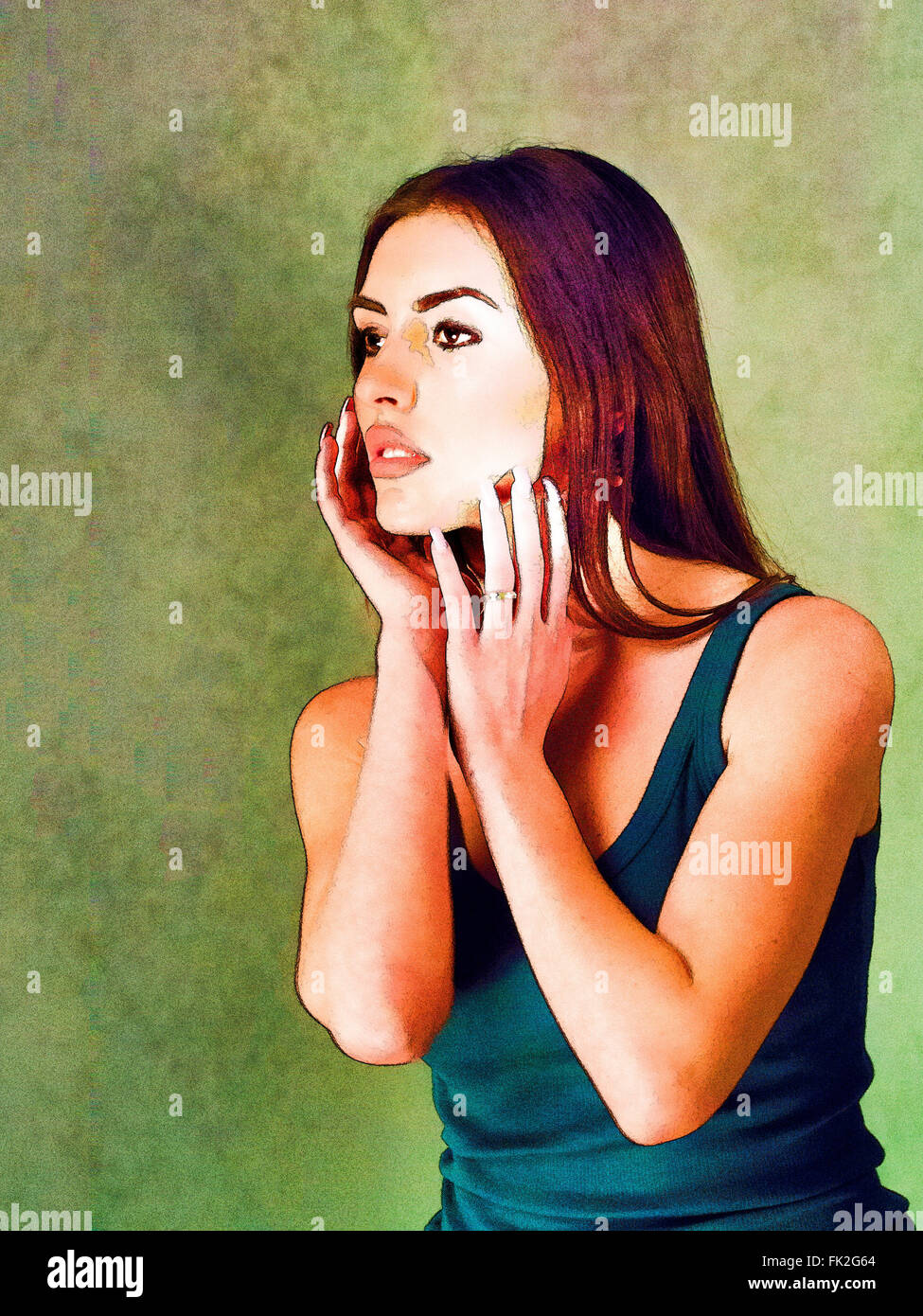 Worried cartoon face hi-res stock photography and images - Alamy