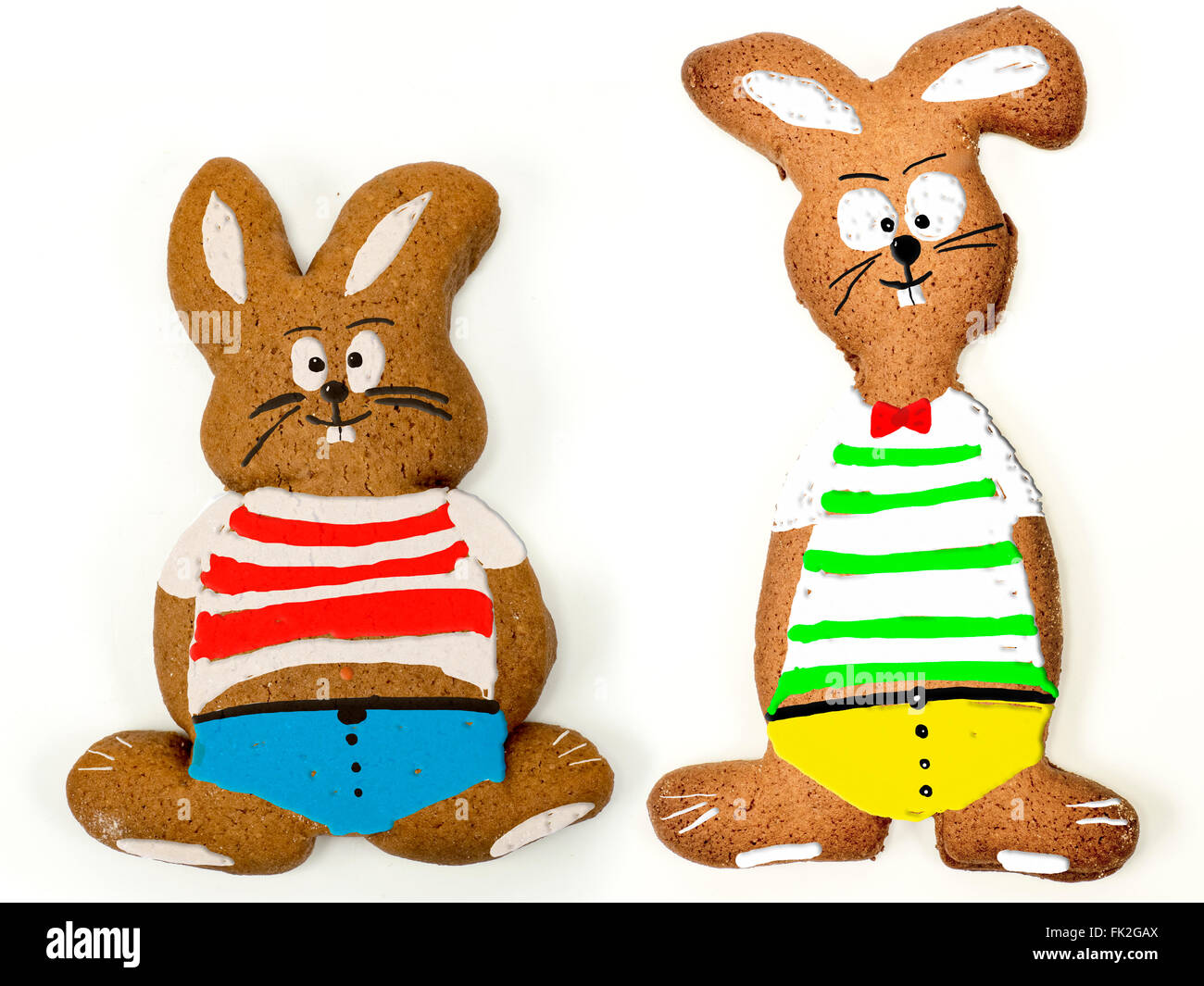 Two Easter bunnies are friends Stock Photo - Alamy