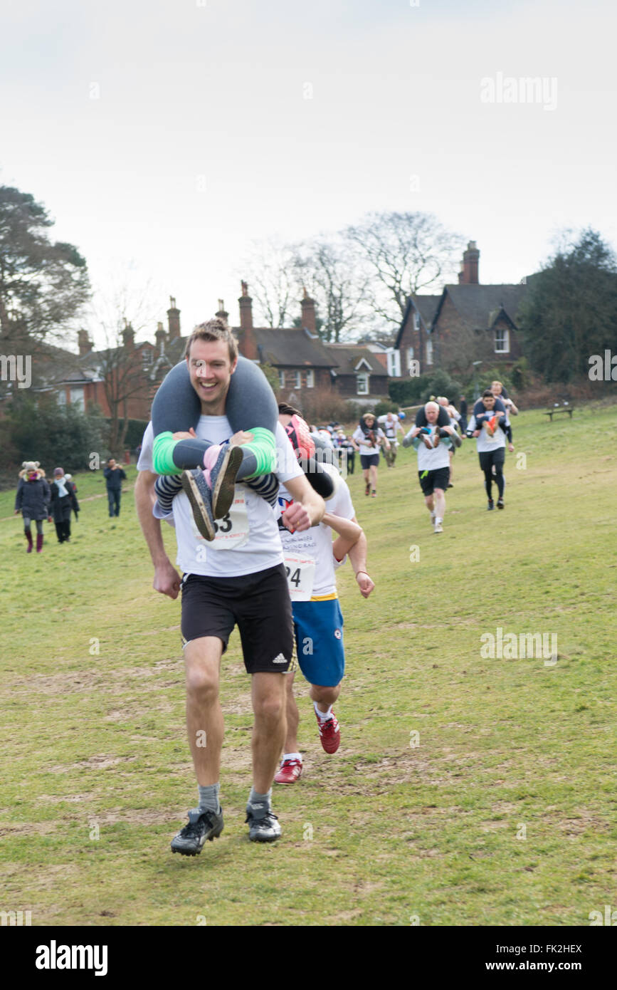 Wife carrying contest hi-res stock photography and images - Alamy