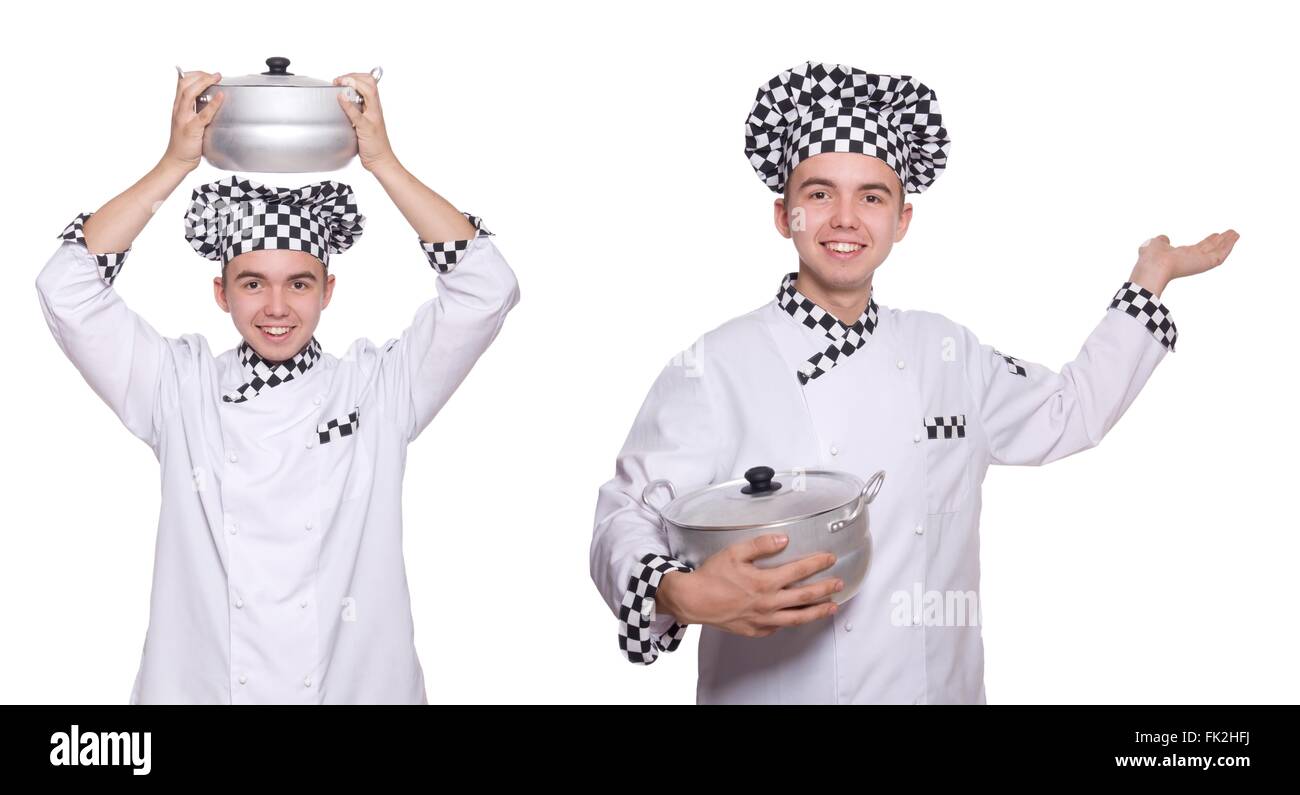 Set of photos with funny cook Stock Photo - Alamy
