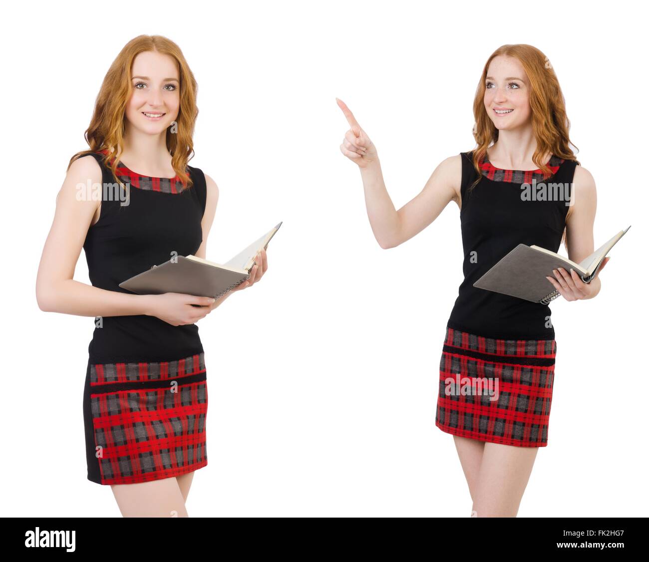 Young student in various poses isolated on white Stock Photo - Alamy