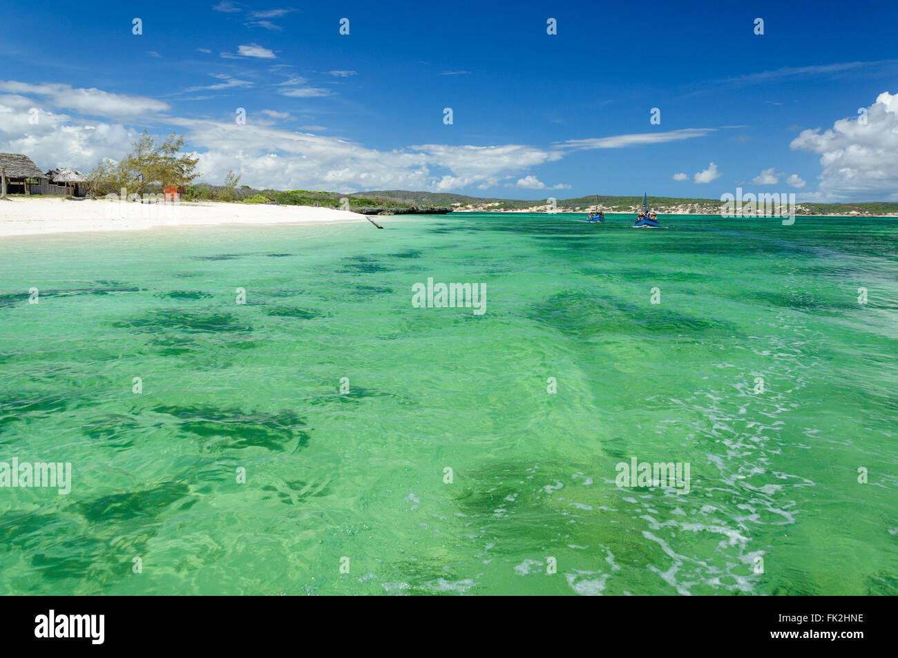 Turquoise paradise waters at Baie d'Emeraudes, Madagascar Stock Photo ...