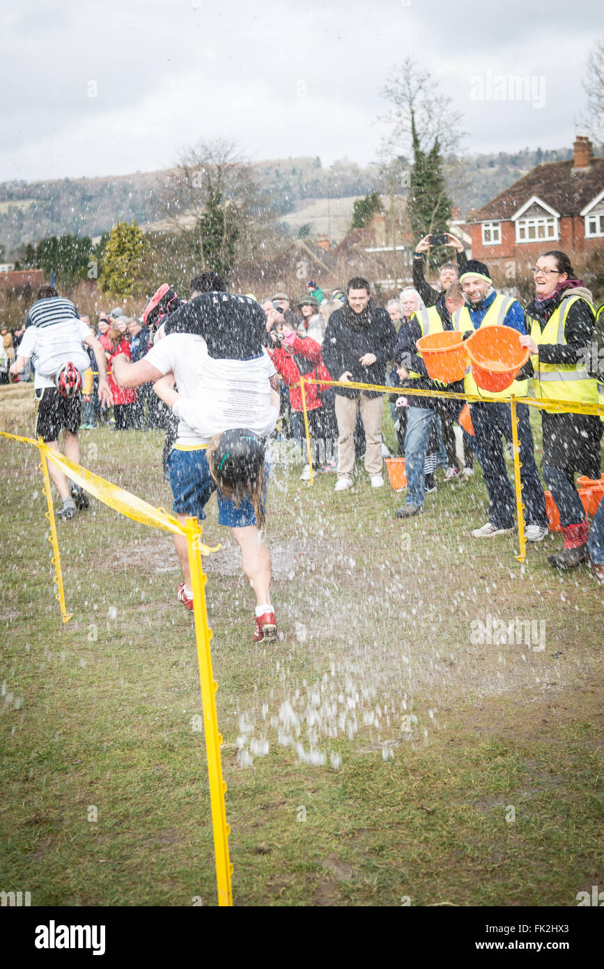 Wife carrying contest hi-res stock photography and images - Alamy