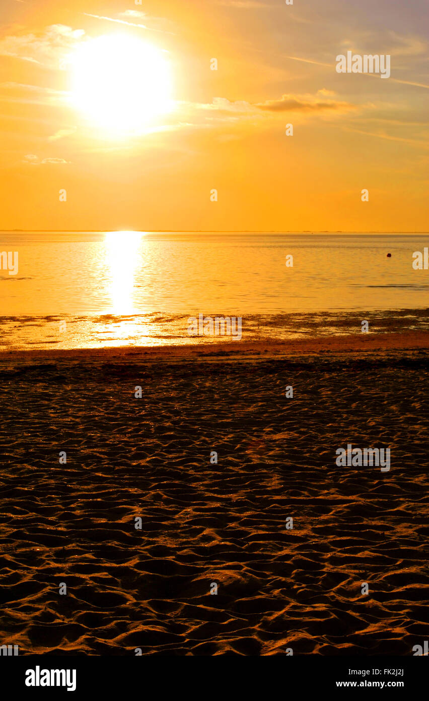 Sunset on Ben T Davis Beach in Florida Stock Photo - Alamy