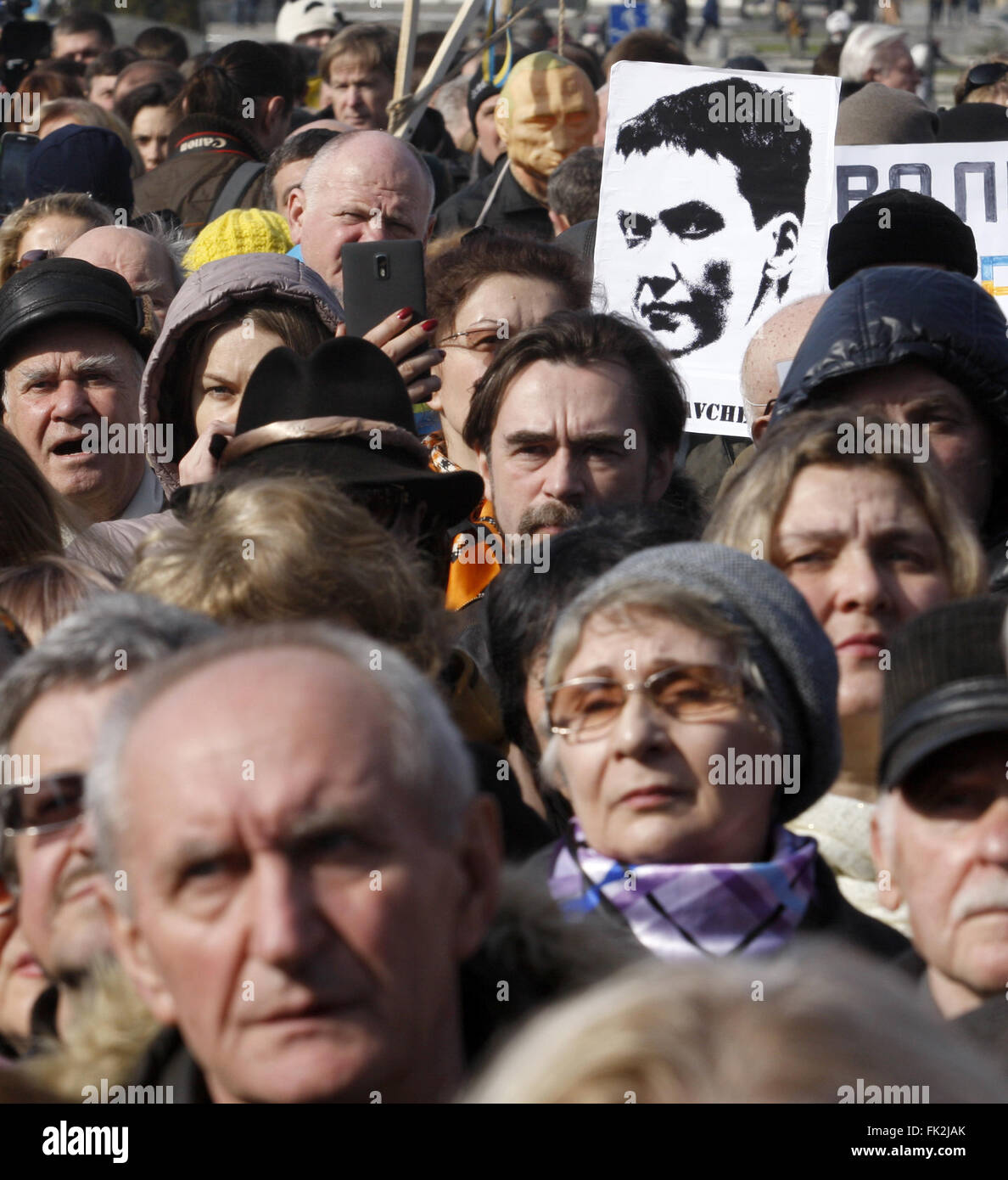 January 21, 2016 - The Ukrainian people take part in meeting in support ...