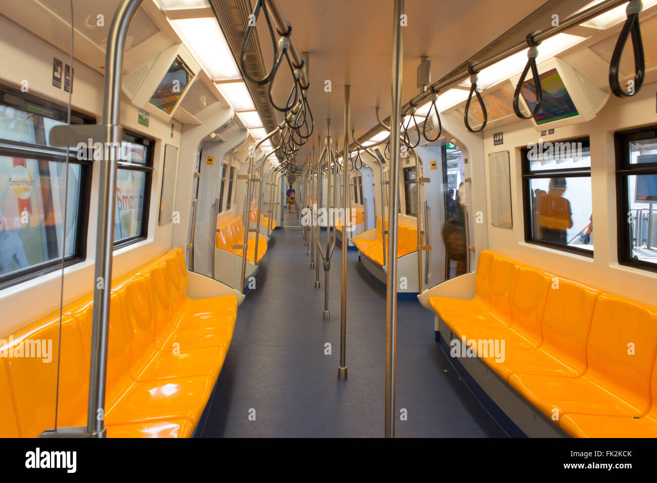 inside bts train, bangkok metro / skytrain Stock Photo - Alamy