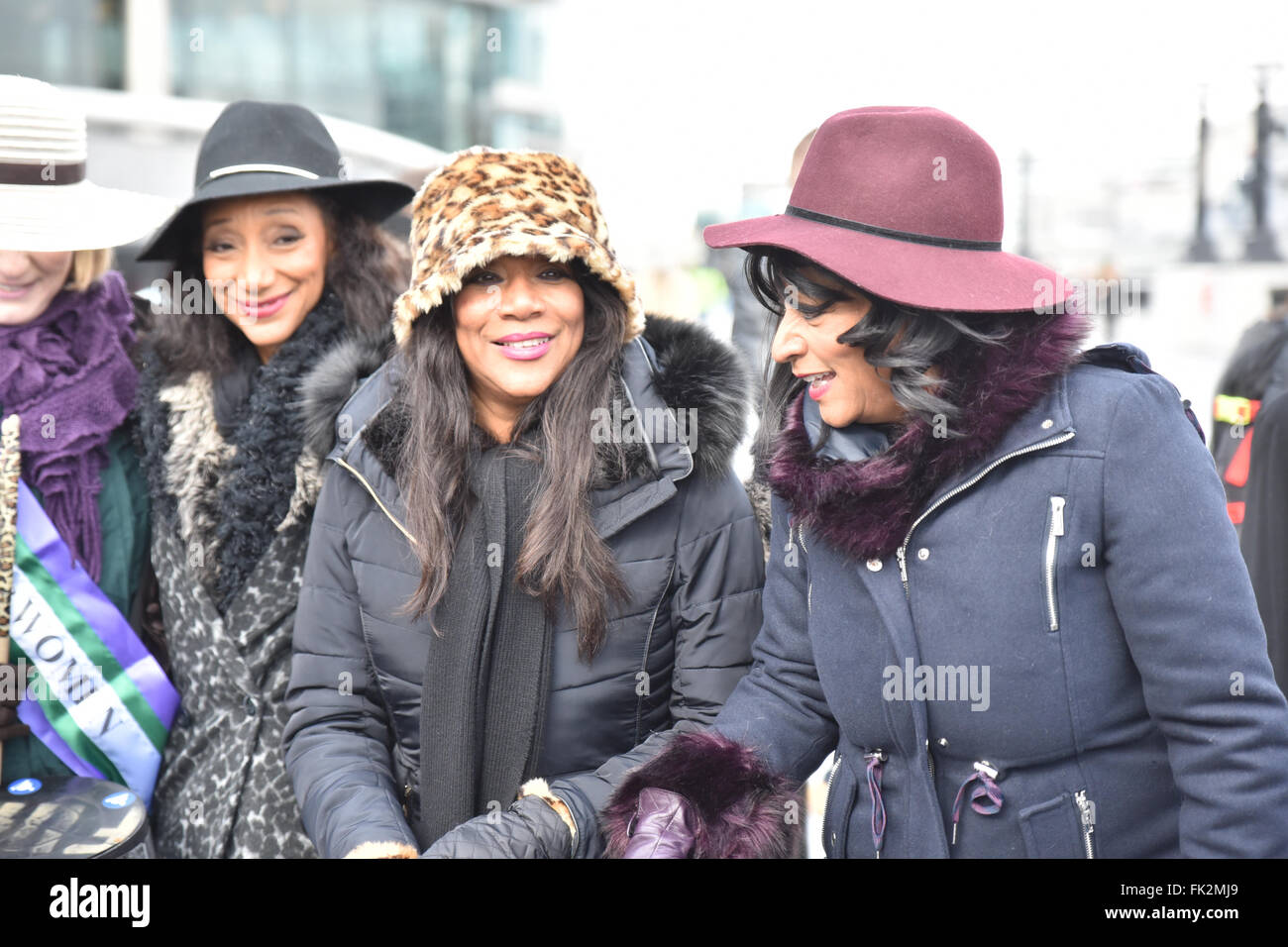 Southbank, London, UK. 6th March 2016. Sister Sledge. Walk in Her Shoes ...