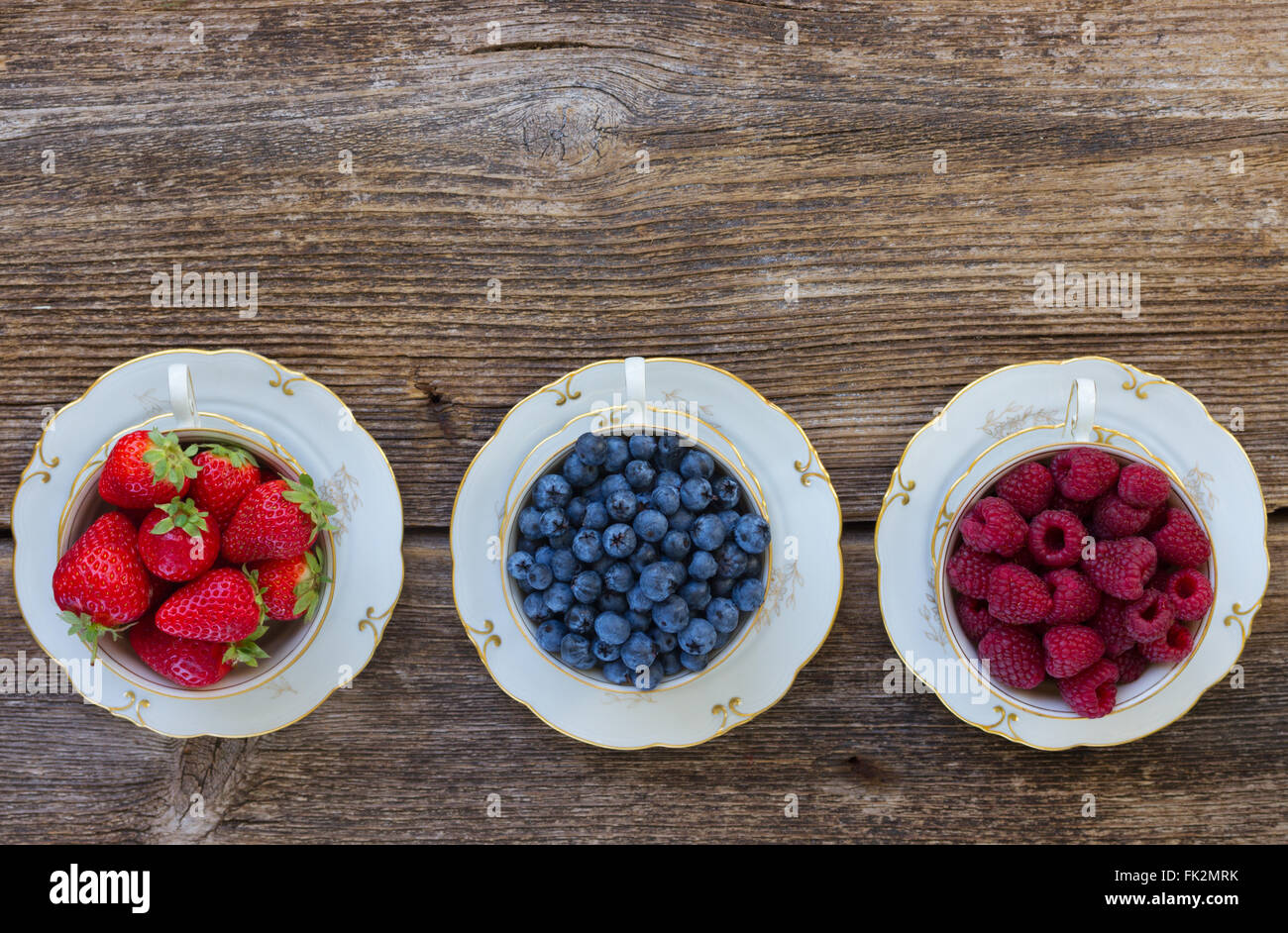 fresh raspberry, strawberry and blueberry Stock Photo - Alamy