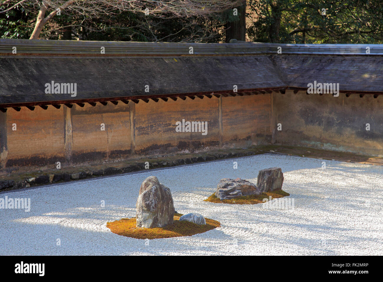 Japan, Kyoto, Ryoan-ji Temple, rock garden Stock Photo - Alamy