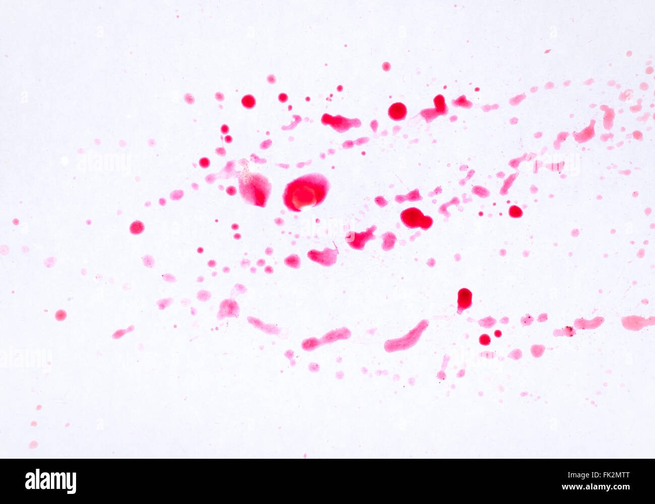 watercolor drops on paper, splashes isolated on white background Stock ...