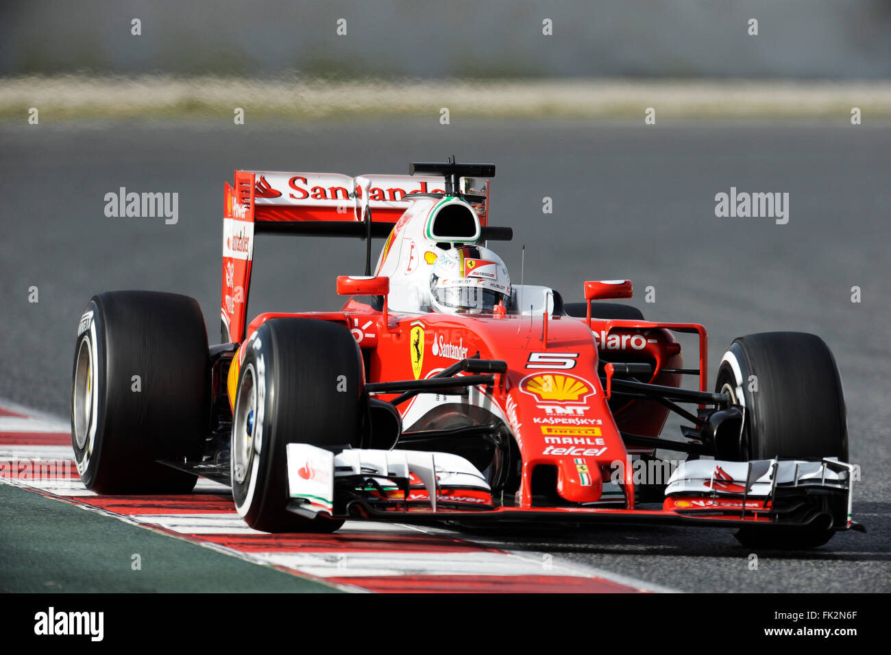 Sebastian Vettel, Ferrari during Formula One testing days on the ...