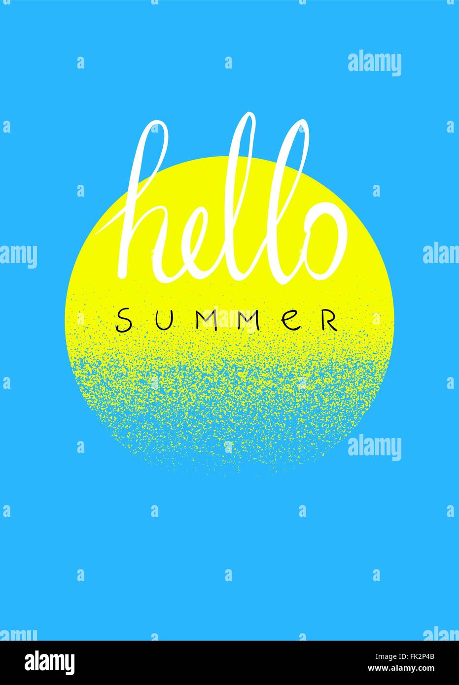 Hello summer. Typographic summer design card templates. Hand drawn ...
