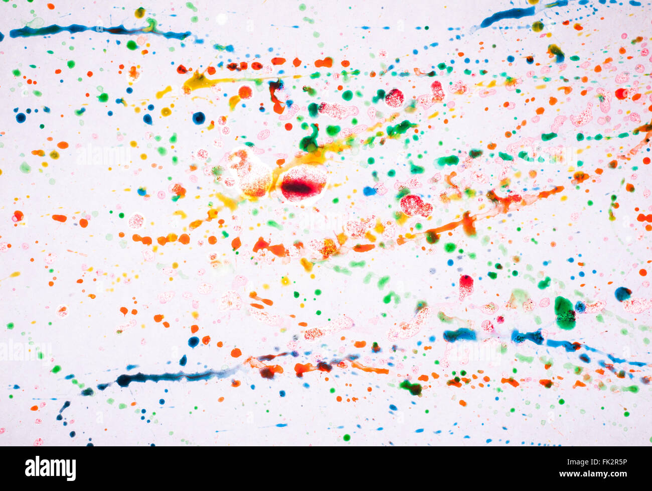 watercolor drops on paper, splashes isolated on white background Stock ...