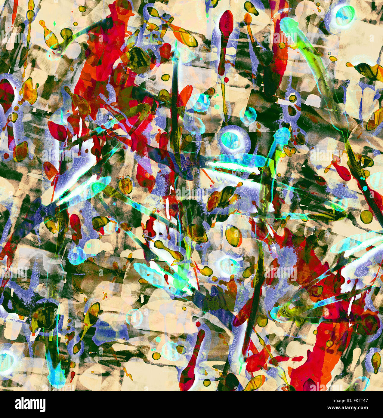 decorative modern stain mixed media artistic hand drawn artwork design ...
