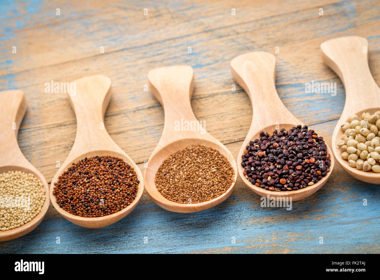 gluten free grains (amaranth,kaniwa,teff, black quinoa, sorghum) on ...