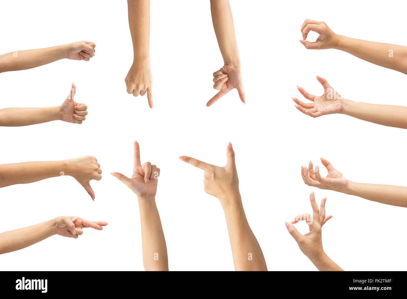 Woman hands out open Cut Out Stock Images & Pictures - Alamy