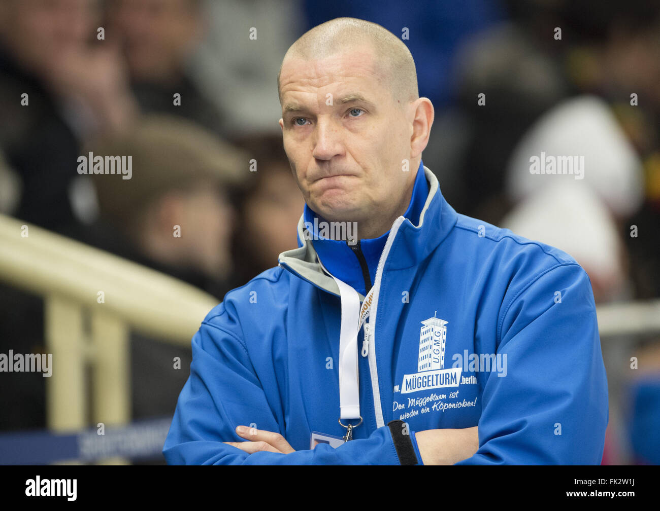 Berlin, Germany. 06th Mar, 2016. Matthias Grosse watches his partner ...
