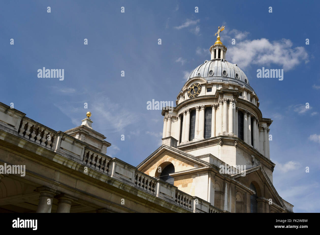 Greenwich naval college dome hi-res stock photography and images - Alamy