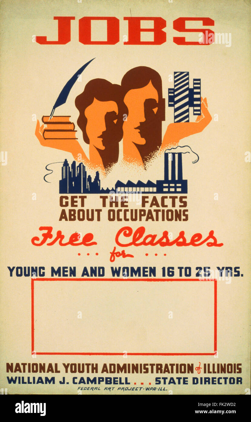 Job raining poster created by the WPA, 1941-1943. Library of Congress ...