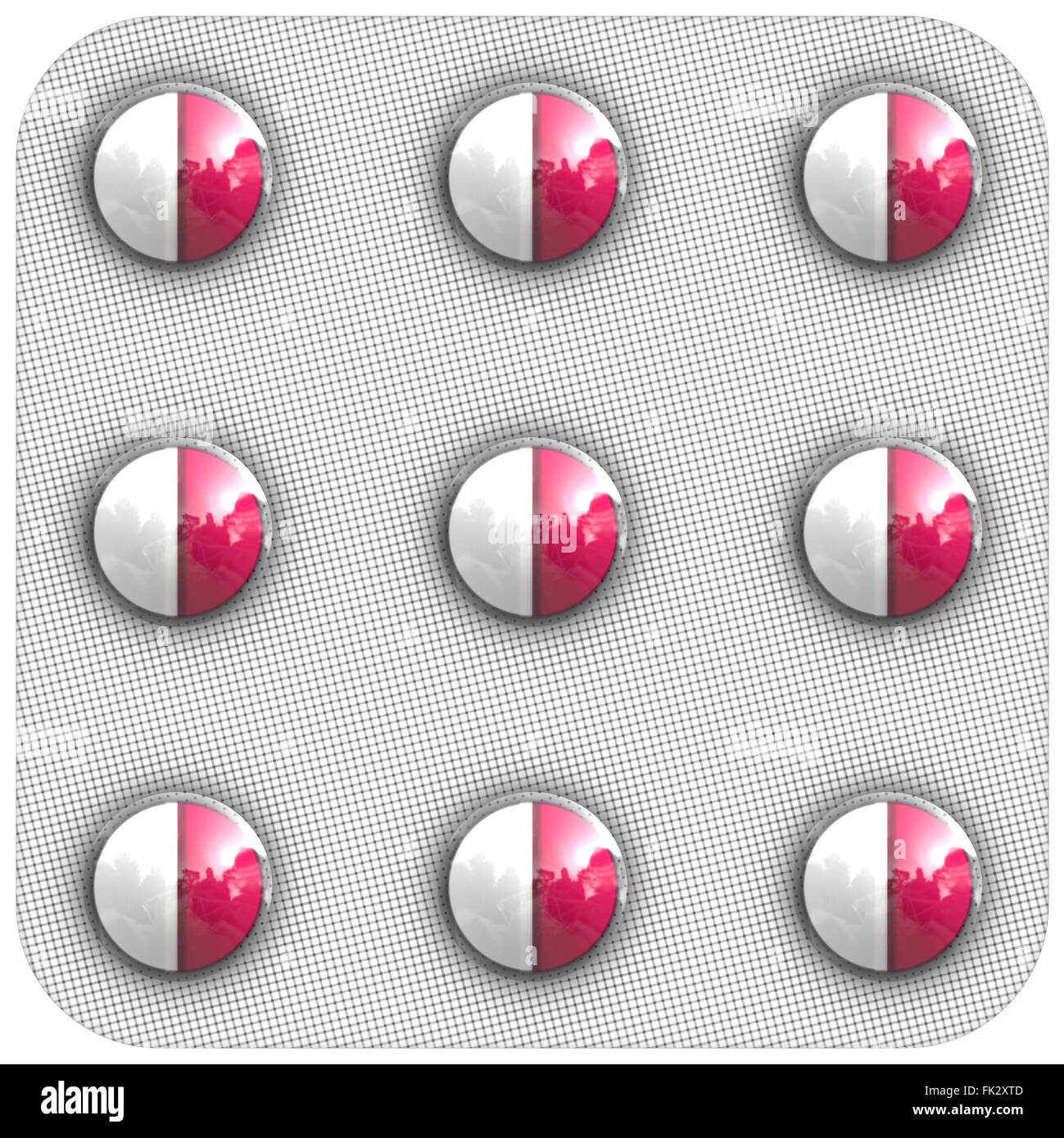 tablets texture on blister Stock Photo - Alamy