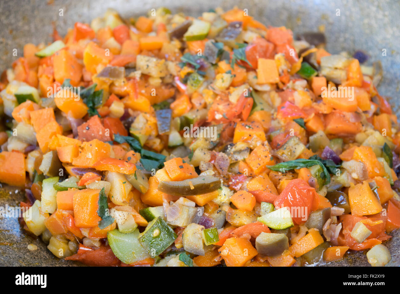 Mixed vegetables cooked in hi-res stock photography and images - Alamy