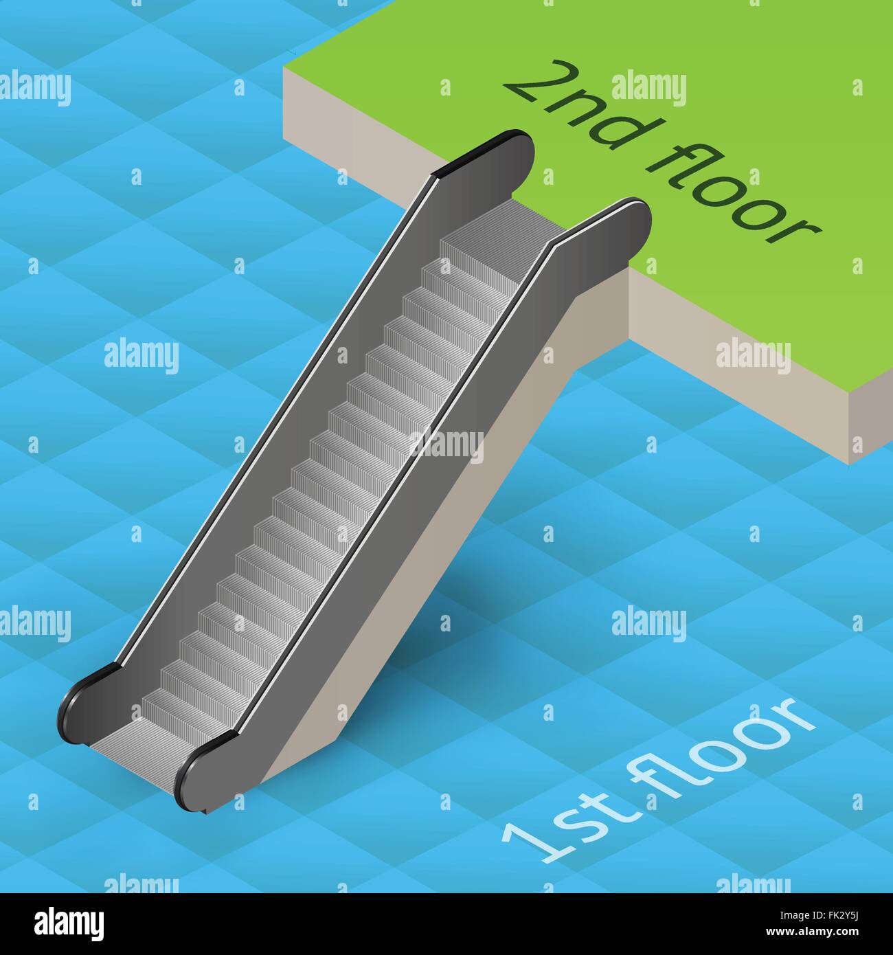 Isometric Vector Escalator Stock Vector Image & Art - Alamy