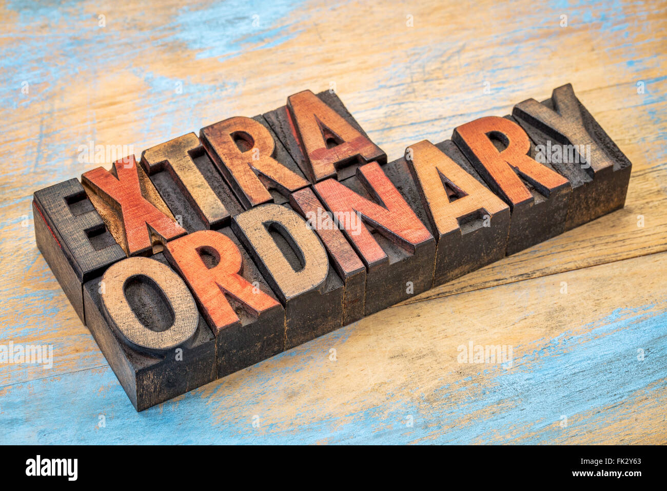 extraordinary word abstract in vintage letterpress wood type printing ...