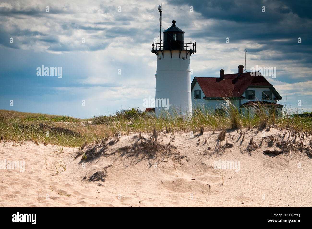 Storm approaches Race Point lighthouse on Cape Cod Stock Photo - Alamy