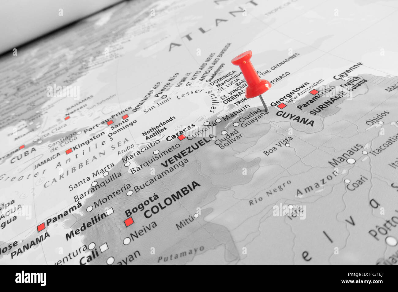 Georgetown guyana map hi-res stock photography and images - Alamy