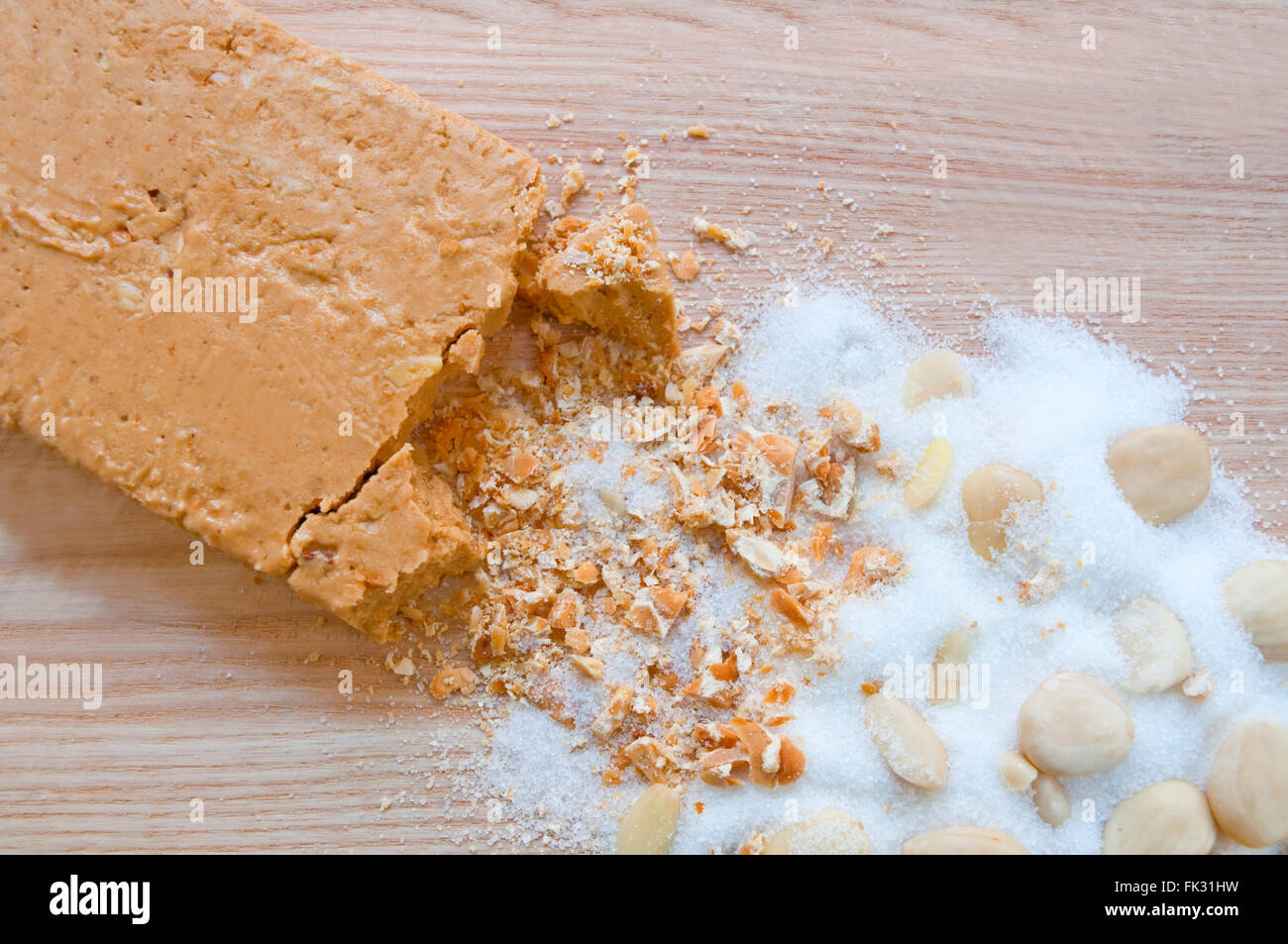 Jijona turron production conceptual process Stock Photo - Alamy