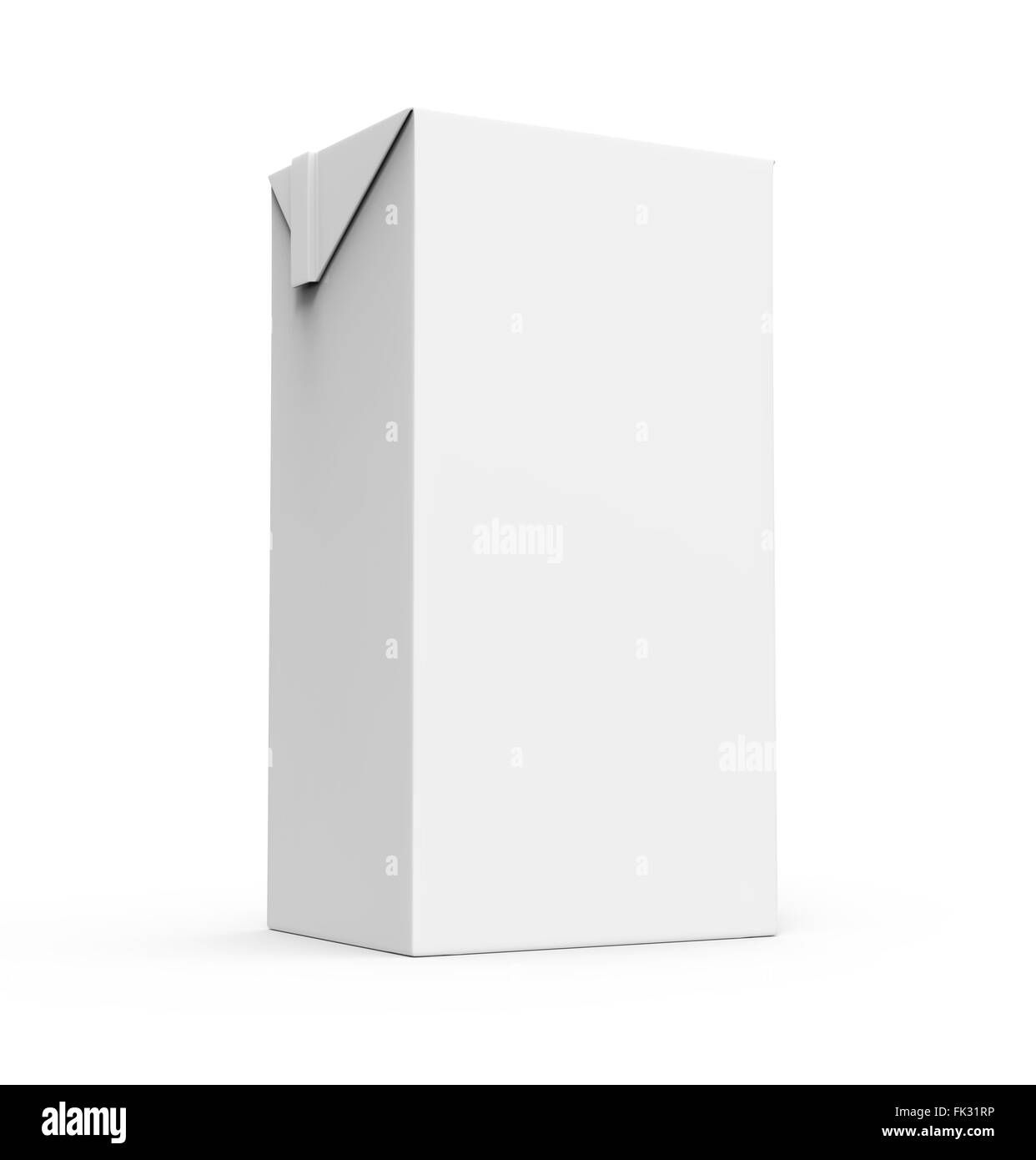 Juice, milk white carton box isolated on a white background Stock Photo ...
