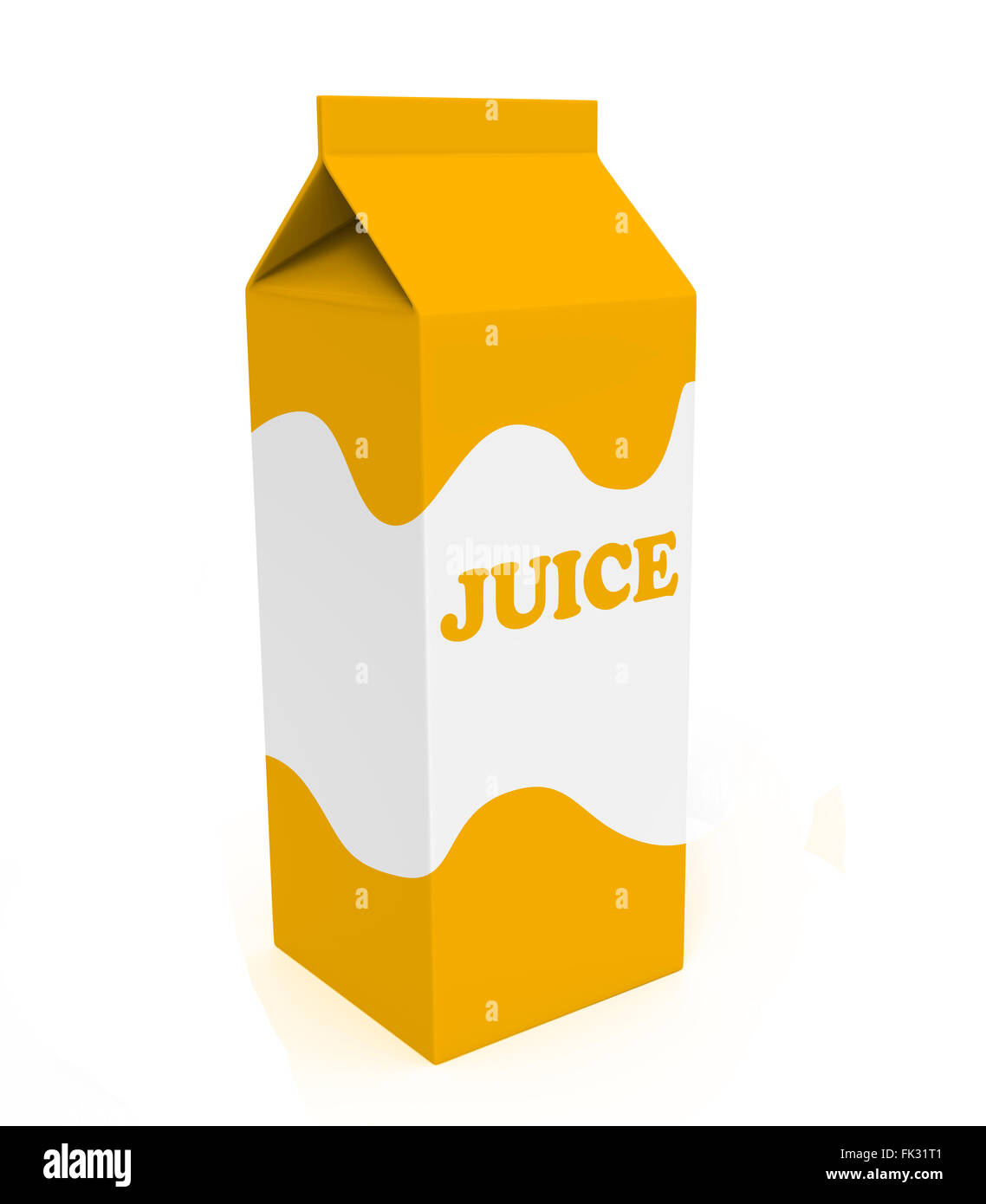 Orange and white juice box isolated on a white background Stock Photo ...
