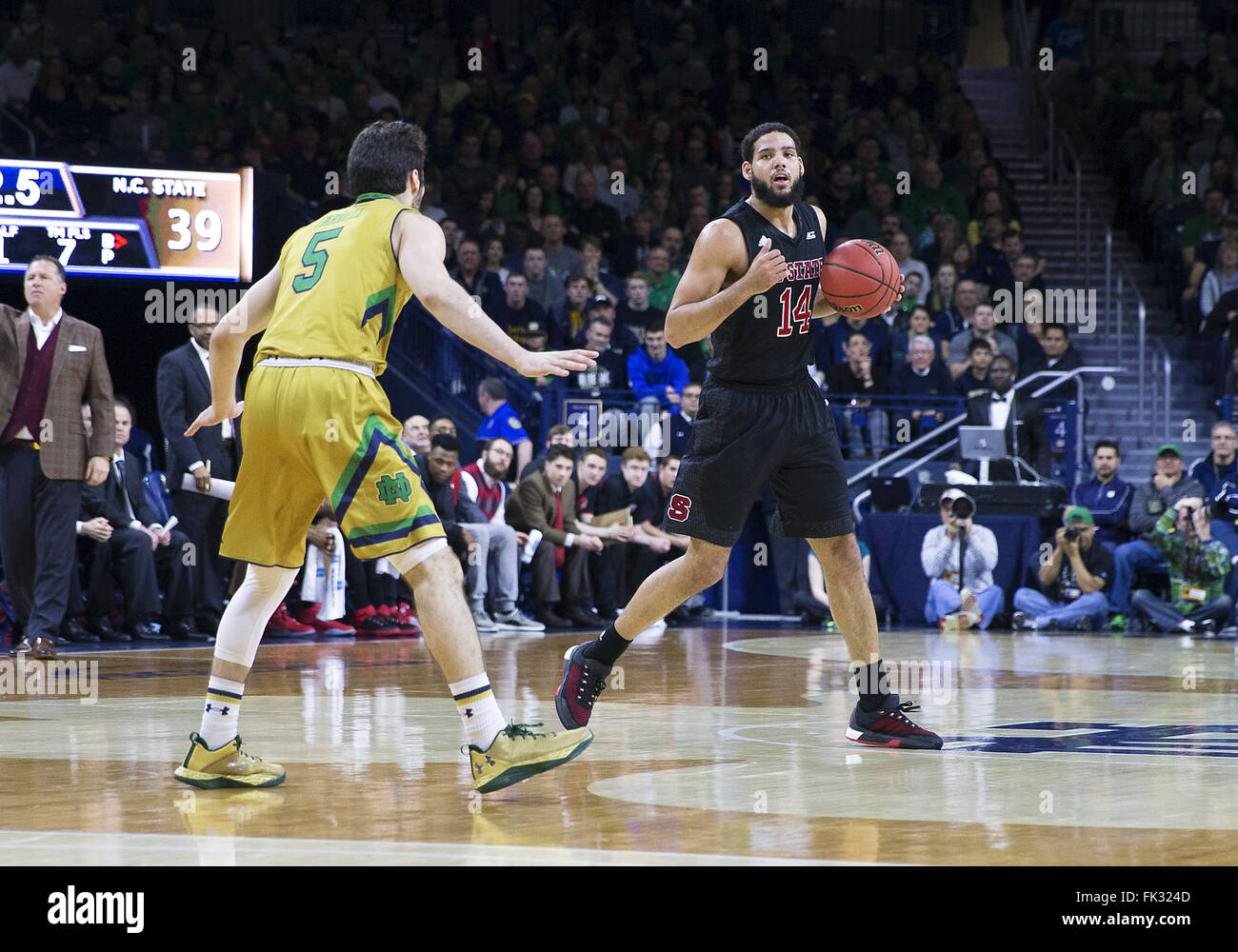 South Bend, Indiana, USA. 05th Mar, 2016. North Carolina State guard ...