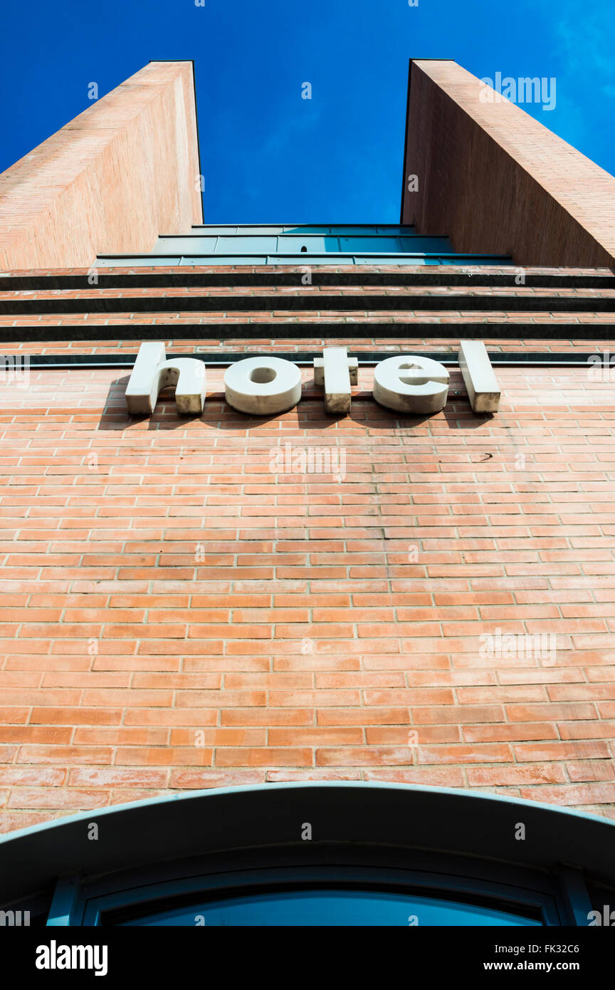Big Hotel Signboard Stock Photo - Alamy